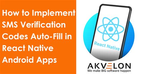how to implement sms verification codes auto fill in react native