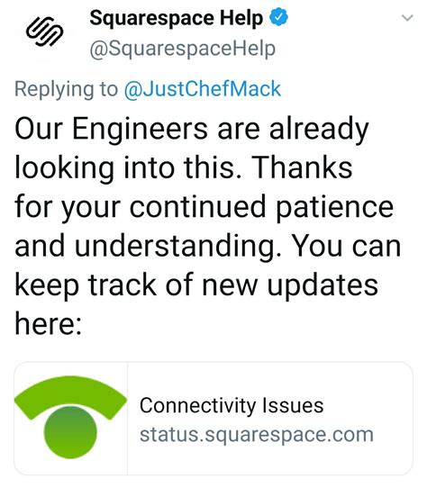 fixed squarespace website not working throwing 503 error code