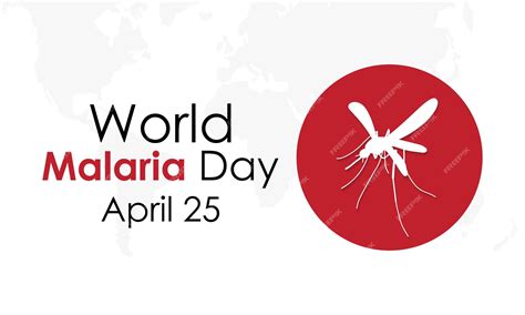Día Mundial De La Malaria Observado Cada Año El 25 De Abril Vector