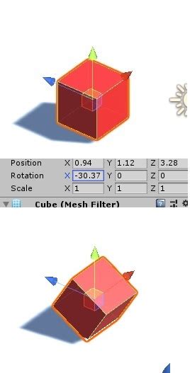 how to rotate the axis of a 3d gameobject questions and answers unity