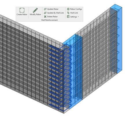 wall reinforcement in revit bim software for placing rebar in