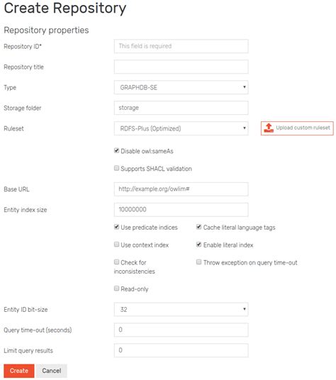 configuring a repository — graphdb se 9 1 documentation