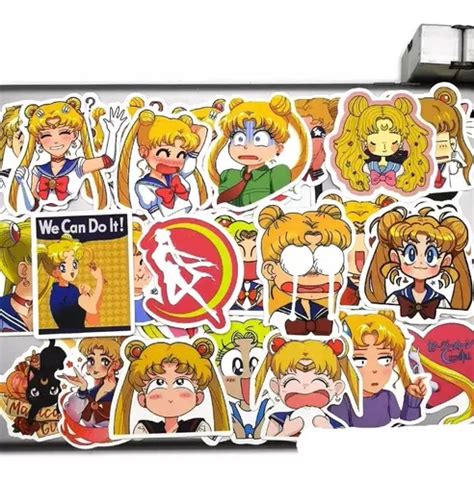 Comprar 50 Stickers Calcomanías Sailor Moon Series Personajes Manga