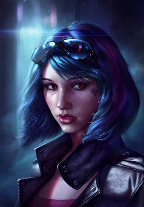 Female Cyberpunk Concept Art