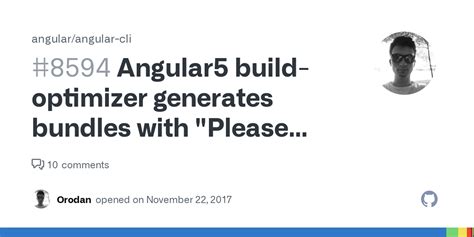 angular5 build optimizer generates bundles with please add a ngmodule