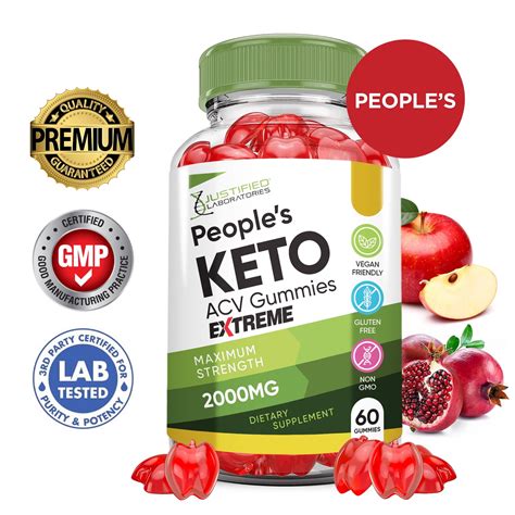 Peoples Keto Extreme Acv Gummies 2000mg Dietary Supplement 60 Gummys