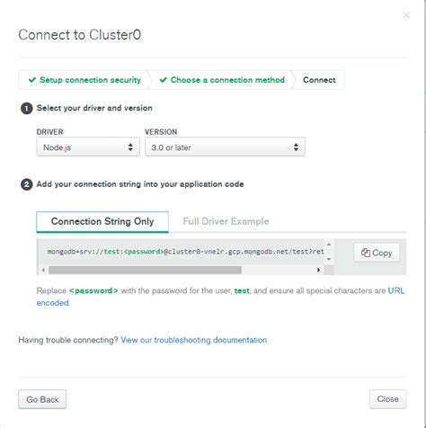 how to connect mongodb atlas with node js using mongoose