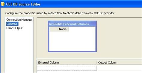 ssis ole db command configure error output misbah