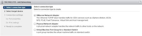 create virtual switch and vmkernel port group for vmotion vmware esxi