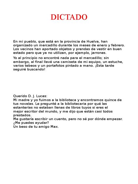 Dictados 5 Primaria