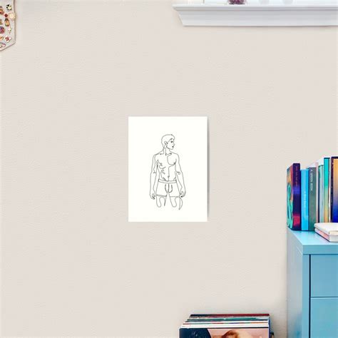 Shawn One Line Art Naked Man Line Art Printable Wall Art Art