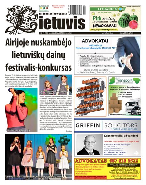Lietuvis N 11 452 By Laikrastis Lietuvis Issuu