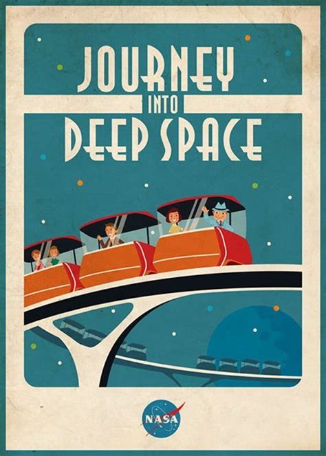 Vintage Space Poster Space Ride 50x70 Cm Vintage Space Poster Nasa