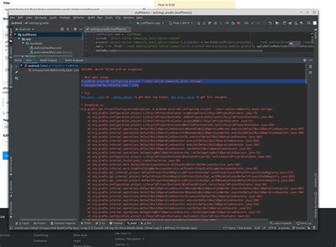 a problem occurred configuring project react native community async