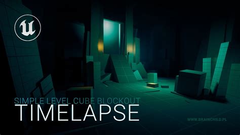 creating a base blockout using cubes for a game level in unreal