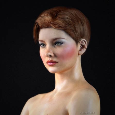 daily inspiration cathy 3d girl model design by calladsreality webneel