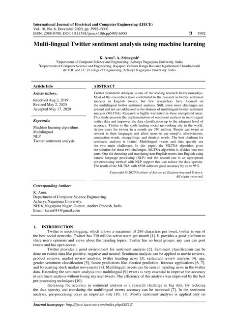 pdf multi lingual twitter sentiment analysis using machine learning