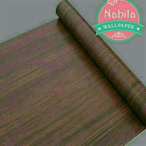 Wallpaper Sticker 45cm X 10meter Kayu Coklat Tua Perabotan Rumah Di
