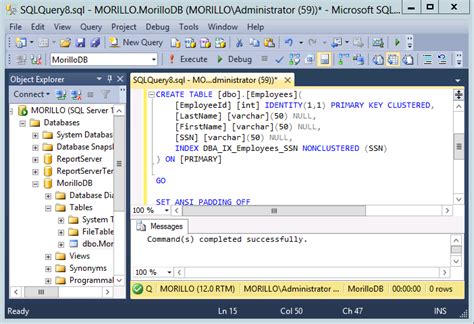 sqlcoffee creating indexes on a create table statement