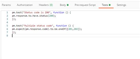 api test cases in postman using javascript software