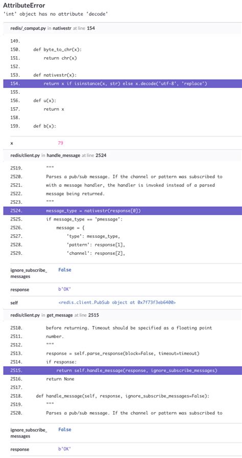 attributeerror list object has no attribute decode with redis
