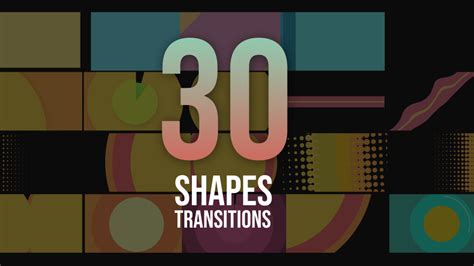 30 shapes transitions pack after effects templates motion array