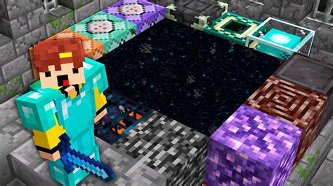 ¡creé El Portal Con Bloques Raros En Minecraft Youtube