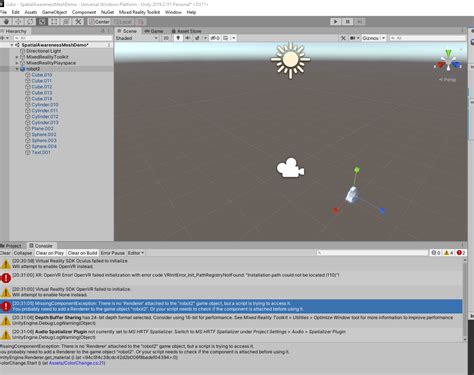 there is no renderer attached to the robot2 game object but a