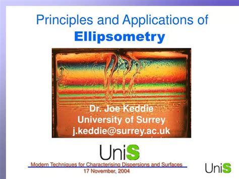 Ppt Principles And Applications Of Ellipsometry Powerpoint