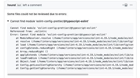 cannot find module eslint config prettier typescript eslint · issue