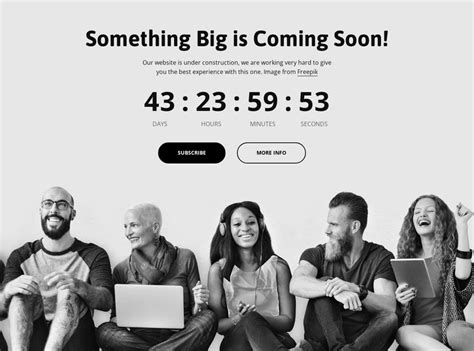 coming soon with countdown website template