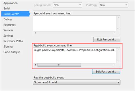using build events to create nuget packages rui jarimba