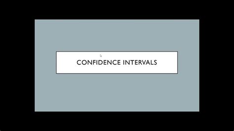 Confidence Intervals Bootstrapping Type I And Ii Errors And Power Youtube