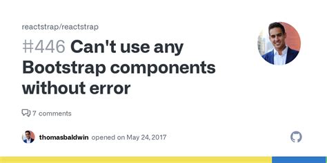 can t use any bootstrap components without error · issue 446