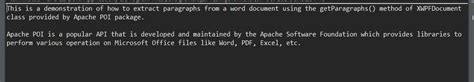 java program to extract paragraphs from a word document geeksforgeeks