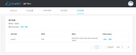用户权限管理 开发者文档 onenet
