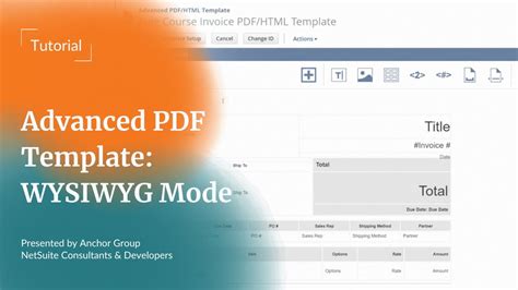 netsuite tutorial advanced pdf html templates wysiwyg mode youtube