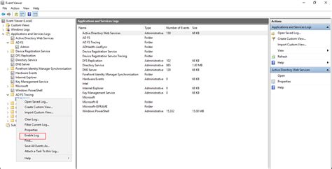 troubleshoot active directory federation services with events and
