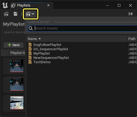 sequencer playlists in unreal engine unreal engine 5 1 documentation