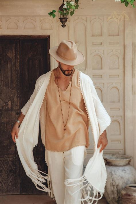 Boho Shirt For Men Raw Cotton Handmade Mens Bohemian Etsy Boho Chic