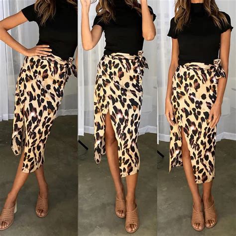 2018 Fashion Summer Women Bandage Leopard Swimwear Bikini Cover Up
