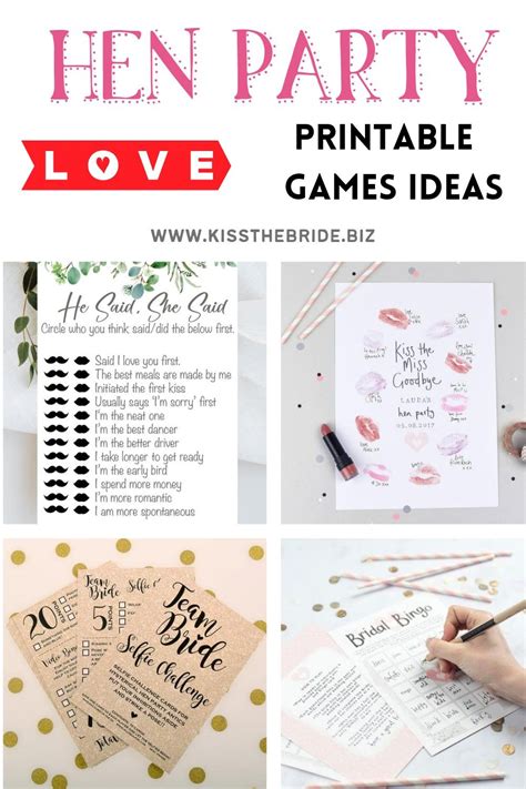 Hen Party Printables Are The Perfect Way To Entertain Your Girls At