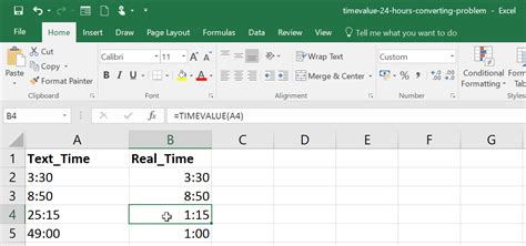 datetime timevalue in excel convert greater than 24 hours stack