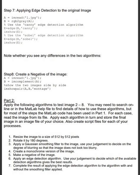 solved write matlab scripts to apply some important impag