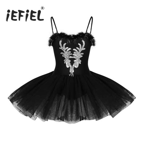 Women Adult Swan Lake Costumes Ballet Dress Spaghetti Strap Sleeveless