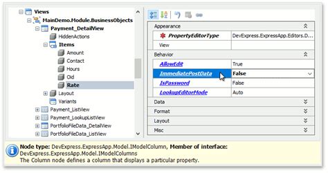 immediatepostdataattribute class expressapp framework devexpress