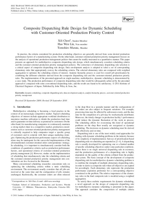 pdf composite dispatching rule design for dynamic scheduling with