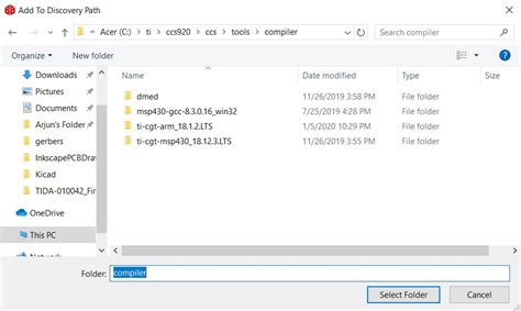 ccs tida 010042 older compiler version 18 1 2 lts not being discovered