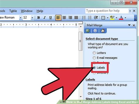 how to mail merge address labels using excel and word 14