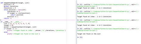 sequential search or linear search in python codez up